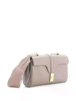 Celine Soft 16 Bag Grainy Calfskin Teen Shoulder Bag - Grey