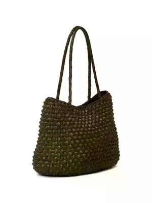 Dragon Diffusion S. Croce Cactus Woven Leather Tote Bag