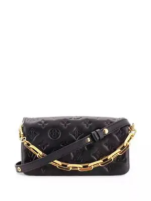 LOUIS VUITTON Convertible Coussin Pochette Monogram Embossed Lambskin Shoulder Bag