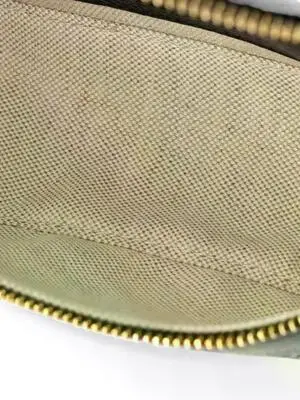 Gucci Emblem Top Handle Vanity Bag Gg Embossed Leather Small Shoulder Bag