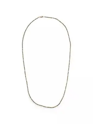 MADISON Beaded Pyrite Necklace - Brown