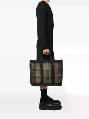 Burberry Ormond Check-pattern Tote Bag