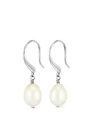 DOWER & HALL Baroque Luna Pearl™ Earrings - Silver