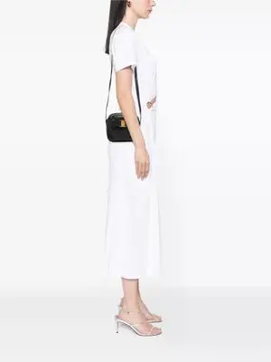 FERRAGAMO 2000-2026 Lizard Embossed Leather Vara Crossbody Bag