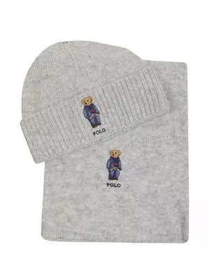 Polo Ralph Lauren Logo Beanie Hat And Scarf Set