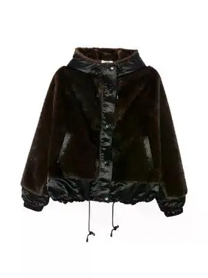 VALENTINI 1972 Faux-fur Panelled Coat - Brown