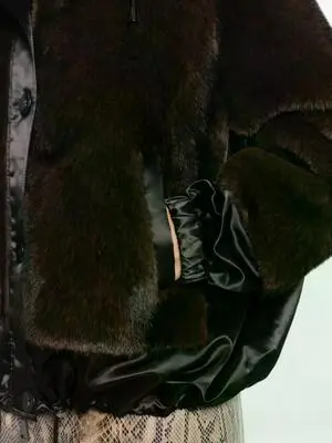 VALENTINI 1972 Faux-fur Panelled Coat