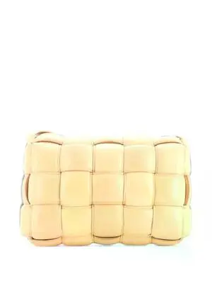Bottega Veneta Cassette Padded Maxi Intrecciato Leather Crossbody Bag Neutrals