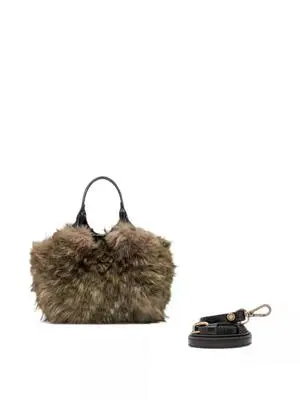 GIANNI CHIARINI Mini Dua Faux-fur Top-handle Tote Bag
