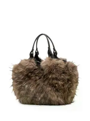 GIANNI CHIARINI Mini Dua Faux-fur Top-handle Tote Bag