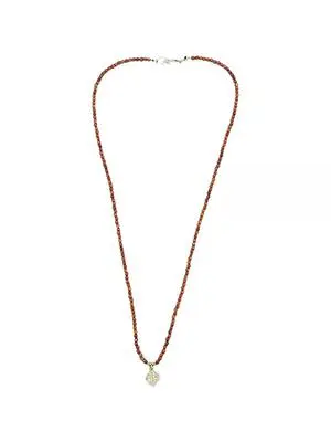 MADISON Clover Faceted Beaded Necklace - Orange