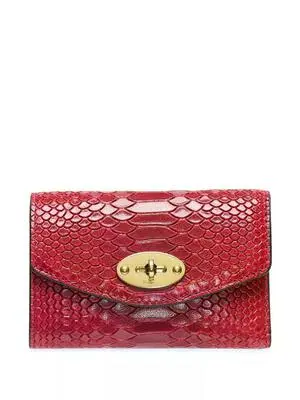 Mulberry Darley Snake-effect Wallet - Red