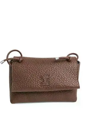 IACUCCI Grained Leather Tote Bag - Brown