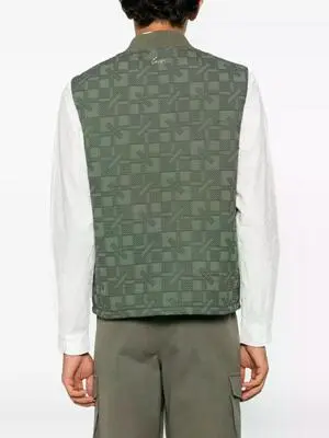 Kenzo Geometric-quilted Zip-up Gilet