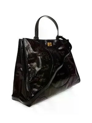 Zadig&Voltaire Slogan-print Leather Tote Bag