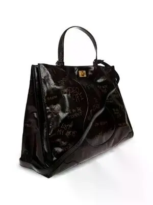 Zadig&Voltaire Slogan-print Leather Tote Bag - Black