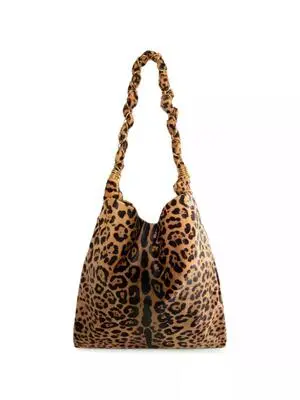 Saint Laurent Medium Amalia Leopard-print Tote Bag - Brown