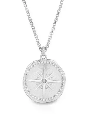 DOWER & HALL True North Diamond Necklace - Silver