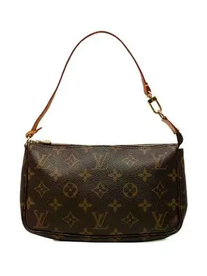 LOUIS VUITTON 2000 Monogram Pochette Accessoires Shoulder Bag - Brown
