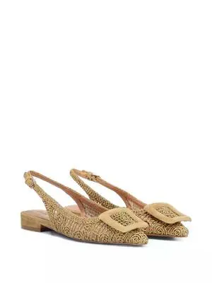 BIBI LOU Buckle-detail Slingback Ballet Flats