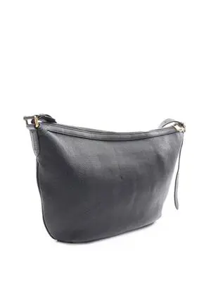 Gucci 2000-2015 Grained Calfskin Logo Half Moon Crossbody Bag