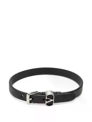 Valentino Garavani Ovalette Calfskin Bracelet - Black