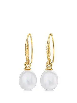 DOWER & HALL Luna Pearl™ Drop Earrings - Gold