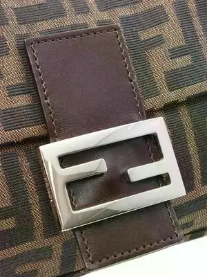 Fendi 1990-2010 Zucca Canvas Shoulder Bag