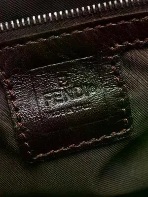 Fendi 1990-2010 Zucca Canvas Shoulder Bag