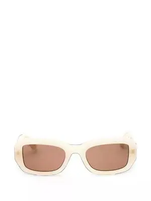 Calvin Klein Modified Rectangle-frame Sunglasses - Neutrals
