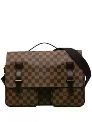 LOUIS VUITTON 2003 Damier Ebene Broadway Satchel - Brown