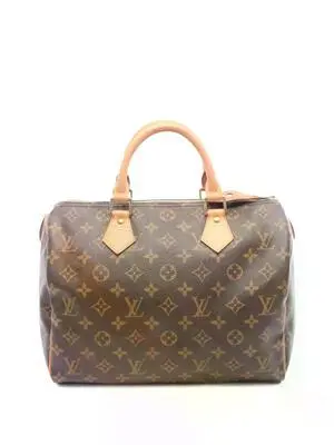LOUIS VUITTON 2003 Monogram Speedy 30 Boston Bag - Brown