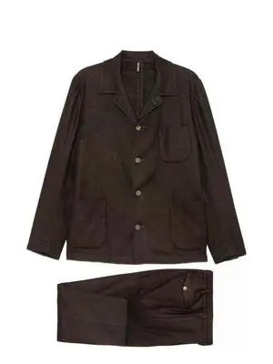 SANTANIELLO Button-up Patch-pocket Suit