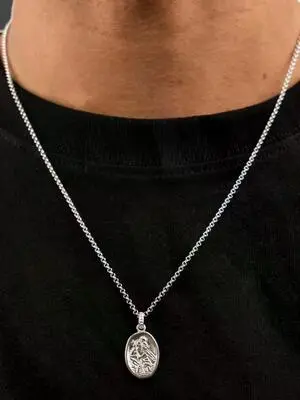 DOWER & HALL St. Christopher Oval-pendant Necklace