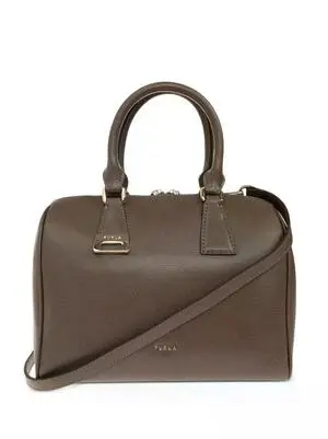 Furla Olivia Grained-leather Tote Bag - Grey