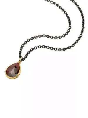 Monica Rich Kosann Garnet And Diamond Locket Necklace - Gold