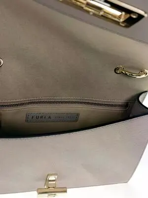 Furla Amelia Leather Shoulder Bag - Neutrals
