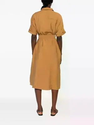 Maison123 Belted Button-front Shirt Dress