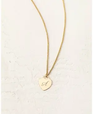 SET & STONES Alice Engraved Initial Heart Necklace - G