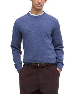 Barbour Essential Patch Wool Crewneck Sweater - Dark Indigo