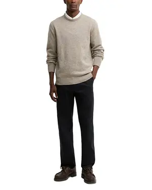 Barbour Essential Patch Wool Crewneck Sweater - Stone