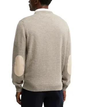Barbour Essential Patch Wool Crewneck Sweater - Stone