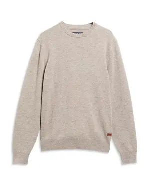 Barbour Essential Patch Wool Crewneck Sweater - Stone