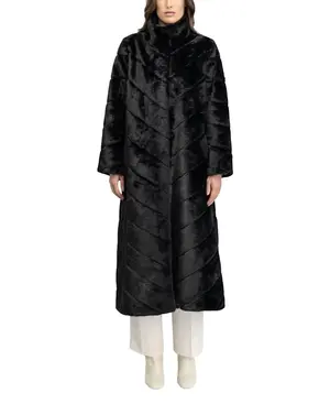 LYLA GRANT Faux Fur Mink Coat