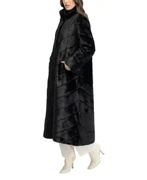 LYLA GRANT Faux Fur Mink Coat