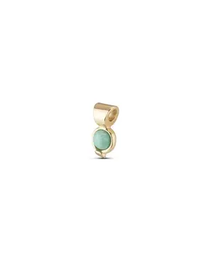 UNODE50 Plated With Amazonite Stone Charm - Gold