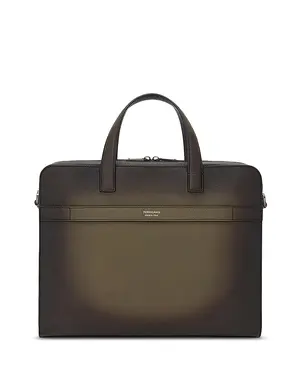 FERRAGAMO Gancini Briefcase - New Olive