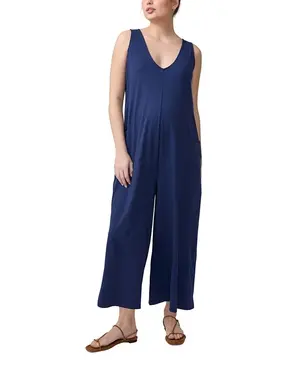 INGRID & ISABEL Sleeveless V-neck Wide Leg Maternity Jumpsuit
