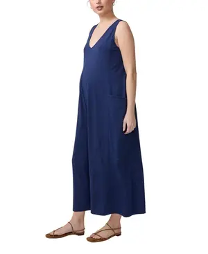 INGRID & ISABEL Sleeveless V-neck Wide Leg Maternity Jumpsuit
