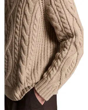 Vince Mega Cable Wool Blend Crewneck Sweater